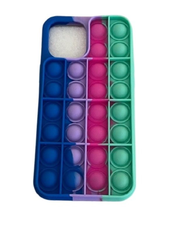 Fidget - Pop It Toy Case For iPhone 12 and iPhone 12 Pro Max Blue to G ...