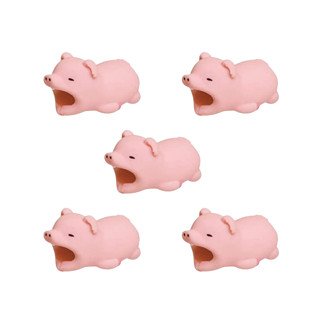 Phone Cable Protector- Identifier - Pig - 5 Pack – ManCaveSA
