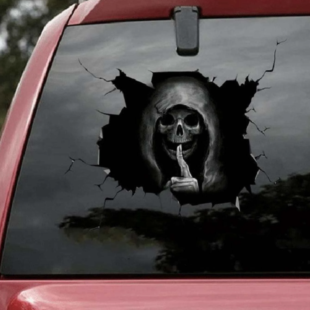Skeleton Pattern Car Sticker – Man Cave