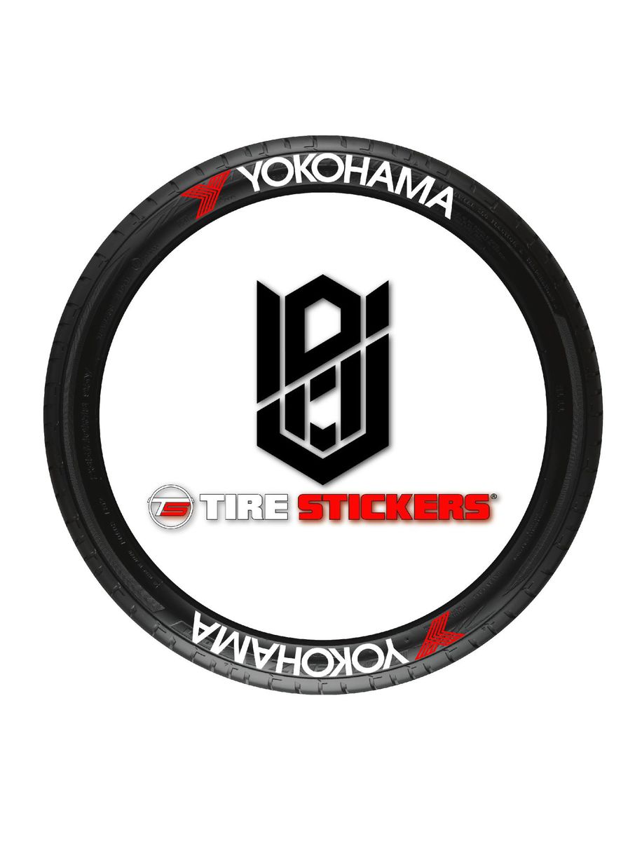 Tire Sticker Yokohama Red - DIY KIT – Man Cave